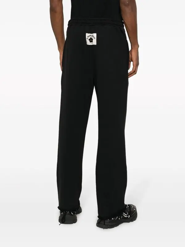 A PAPER KID Logo-patch Cotton Track Pants - Black