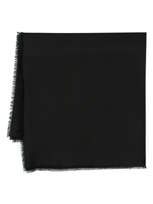 Saint Laurent Logo-jacquard Scarf - Black