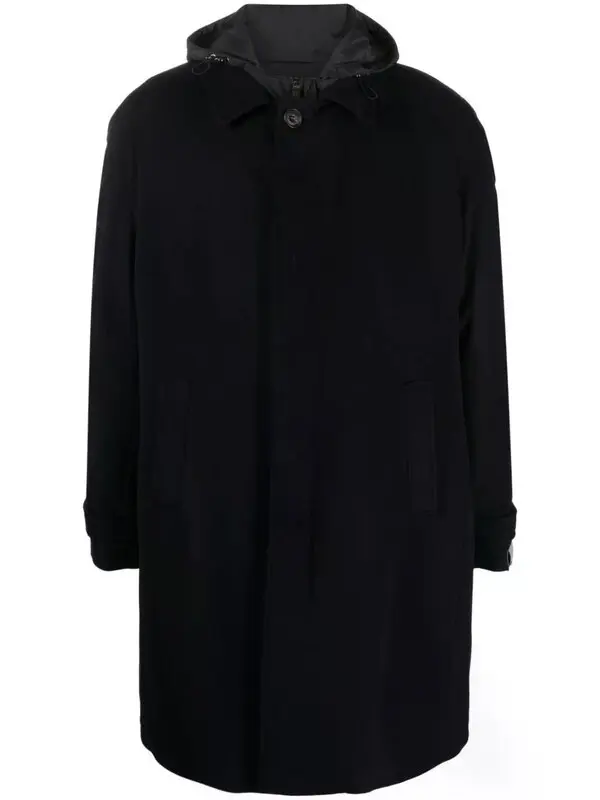 Corneliani Hooded Single-breasted Coat