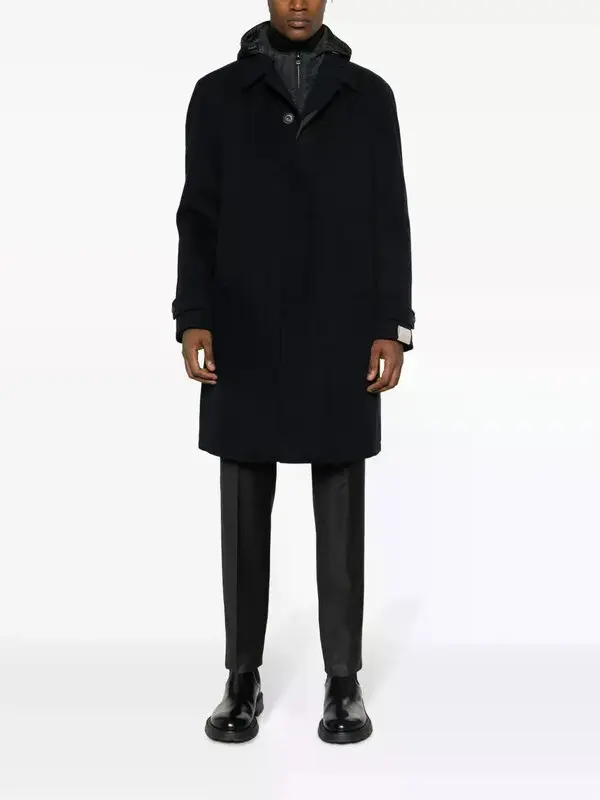 Corneliani Hooded Single-breasted Coat