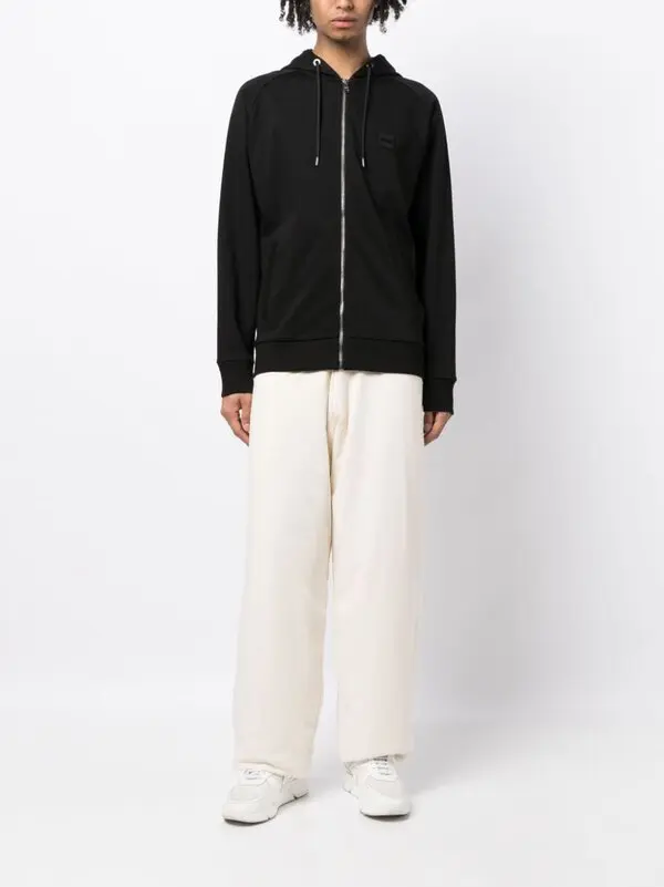 BOSS Logo-patch Drawstring Hoodie