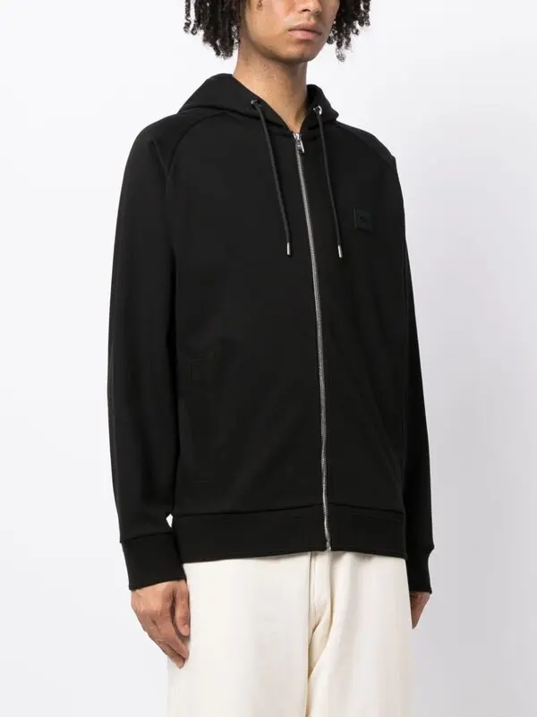 BOSS Logo-patch Drawstring Hoodie