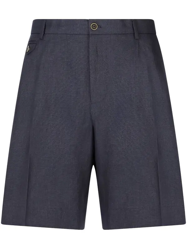 Dolce & Gabbana Tailored Linen Shorts - Grey
