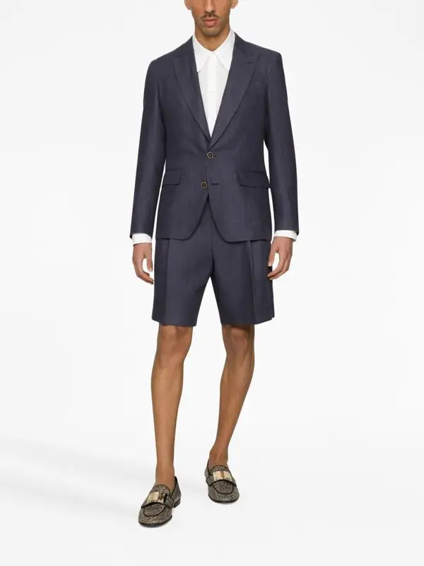 Dolce & Gabbana Tailored Linen Shorts - Grey