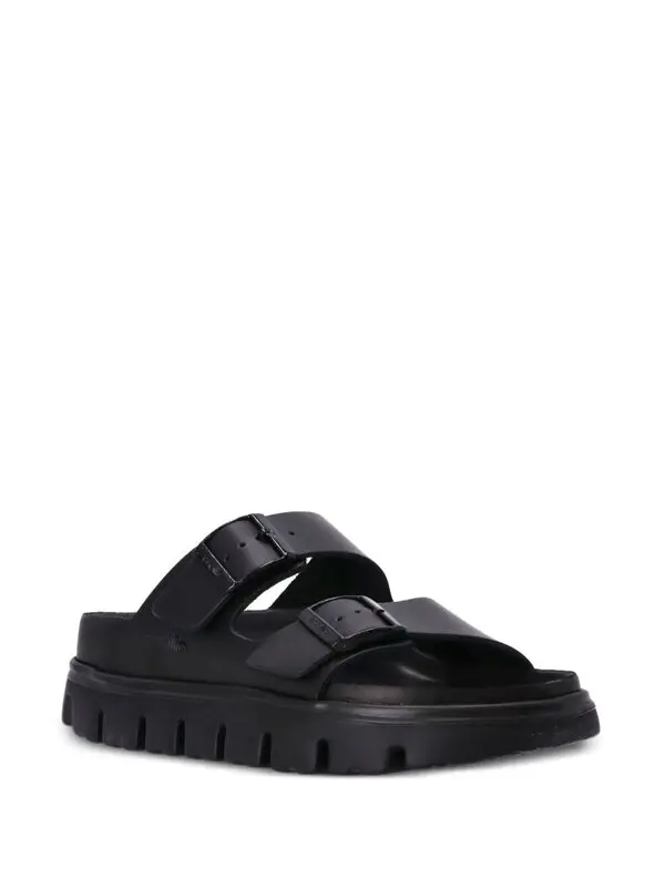BIRKENSTOCK Papillio Arizona Buckled Slides - Black