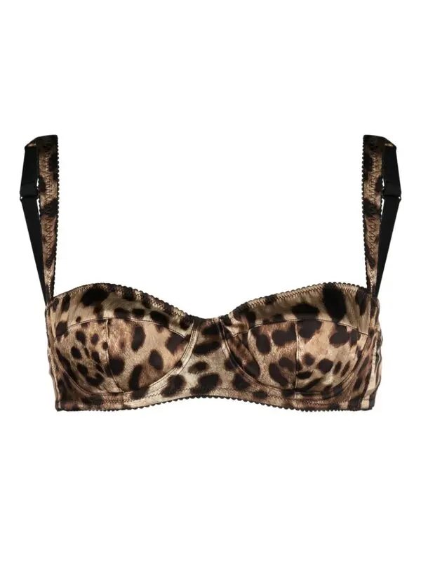 Dolce & Gabbana Leopard-print Balconette Bra - Neutrals