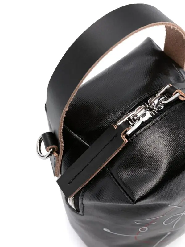 Plan C Pili And Bianca Leather Crossbody Bag