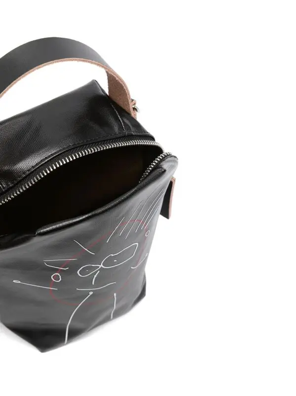Plan C Pili And Bianca Leather Crossbody Bag