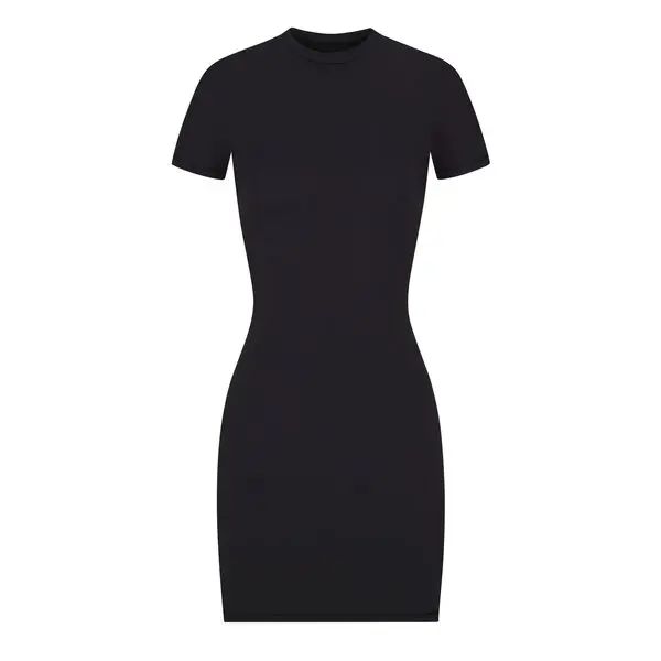 Skims T-Shirt Mini Dress - Onyx | Editorialist