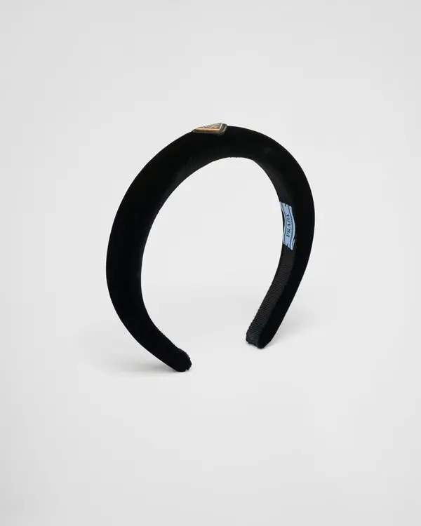 Prada Velvet Headband - Black