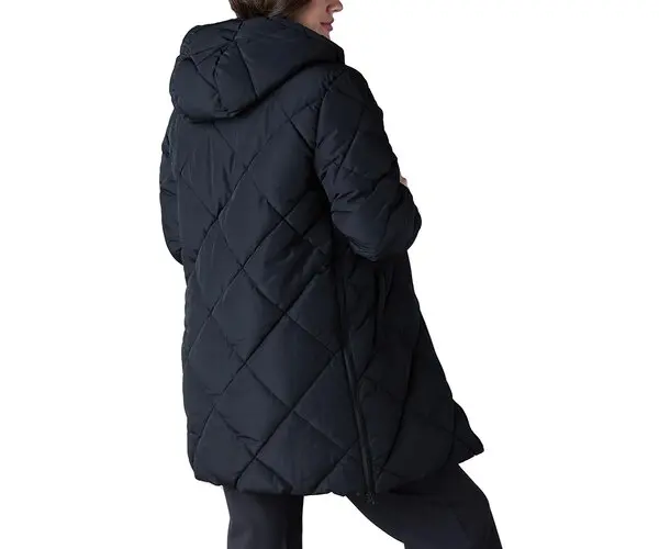 Ingrid & Isabel® Longline Puffer Maternity Jacket - Black Onyx