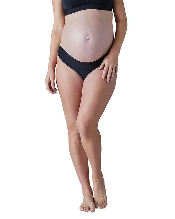 Ingrid & Isabel® Seamless Maternity Thong, Pack Of 5 - Black/mauve