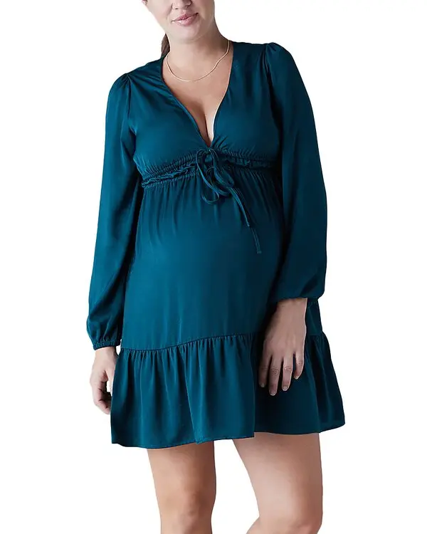 mini maternity dress Short Sleeve For Women Square Neck A-Line Ruffled Dresses For Daily Shopping Office Travel Flirty and fun Ingrid & Isabel Gathered Mini