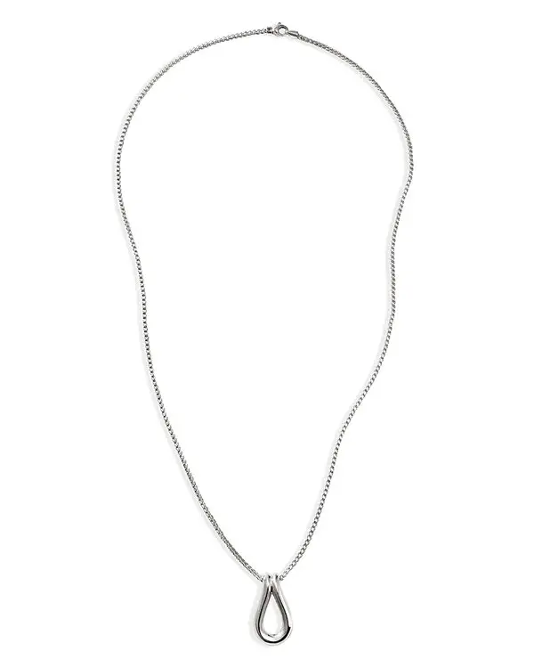 John Hardy Sterling Surf Pendant Necklace - Silver