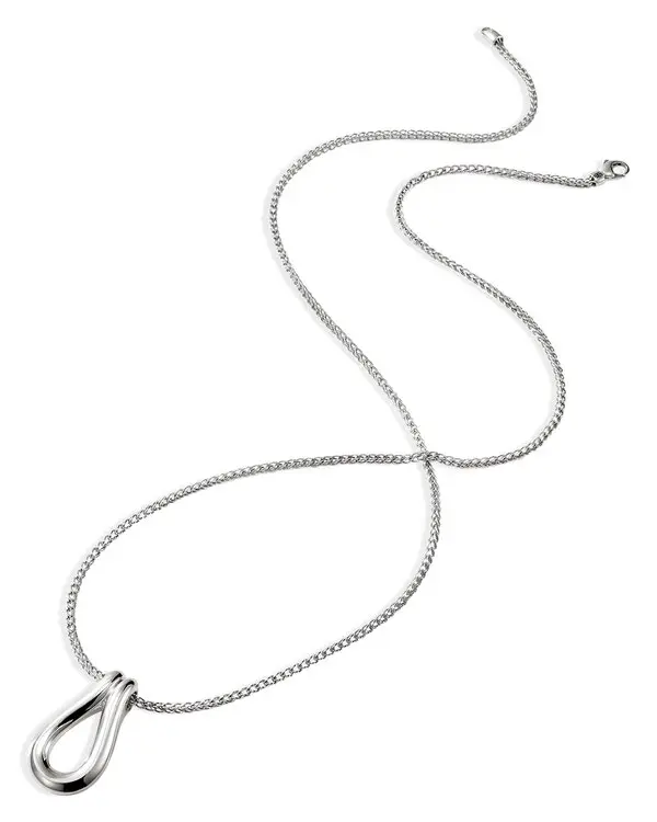John Hardy Sterling Surf Pendant Necklace - Silver
