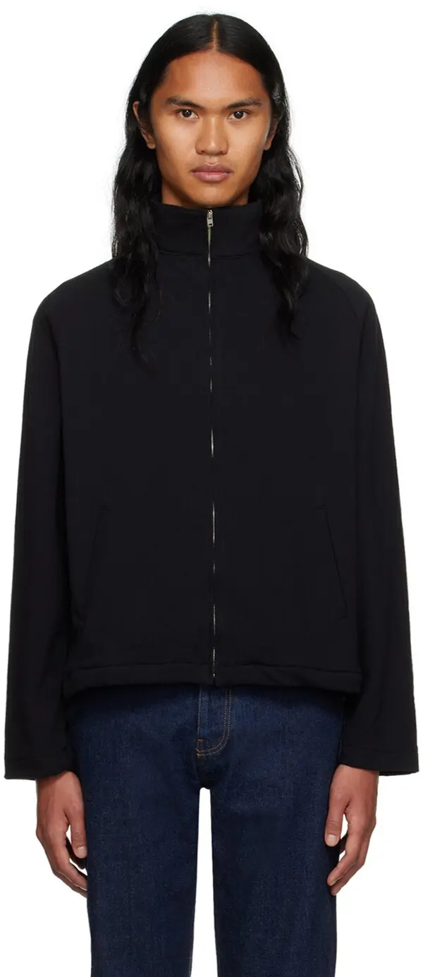 Lady White Co. Textured Track Jacket In Black - 51% Off | Editorialist