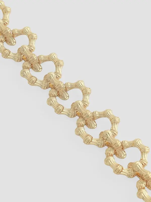 ANABEL ARAM Bamboo 18k -plated & Cubic Zirconia Chain Necklace