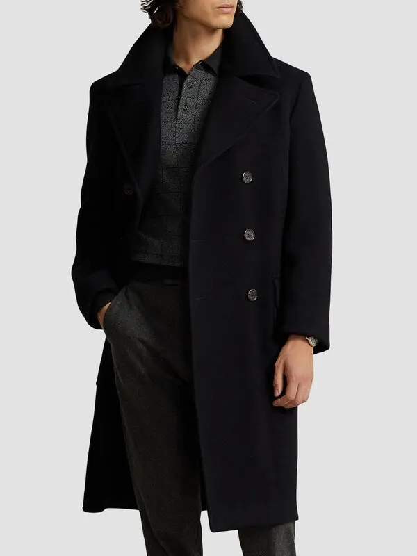 Polo Ralph Lauren Wool Double-breasted Coat - Black