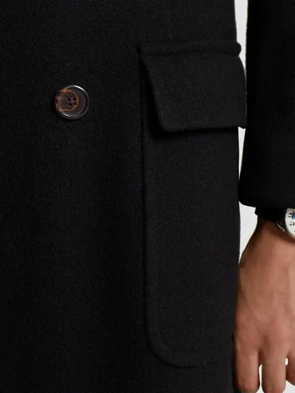 Polo Ralph Lauren Wool Double-breasted Coat - Black