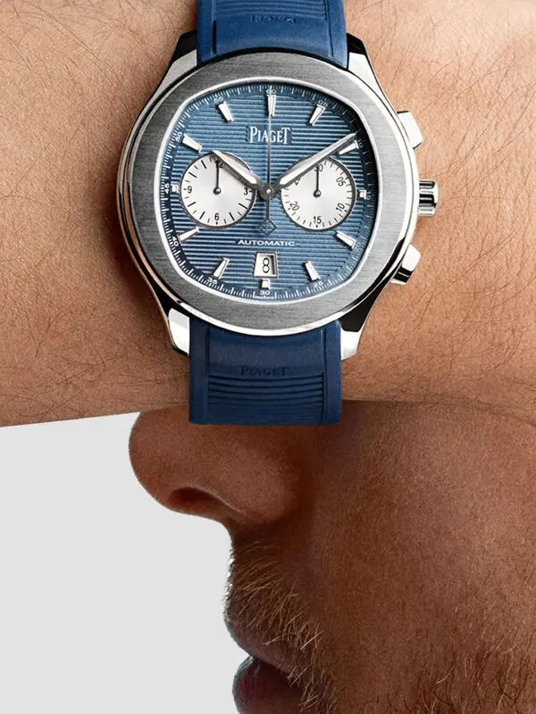 PIAGET Polo Stainless Steel & Rubber Chronograph Watch/42mm