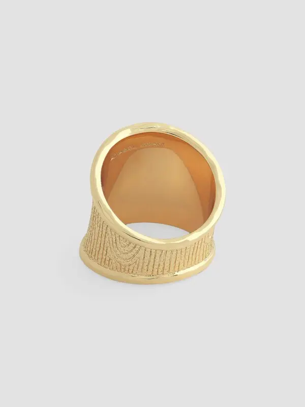 ANABEL ARAM Enchanted Forest Bark 18k -plated Ring