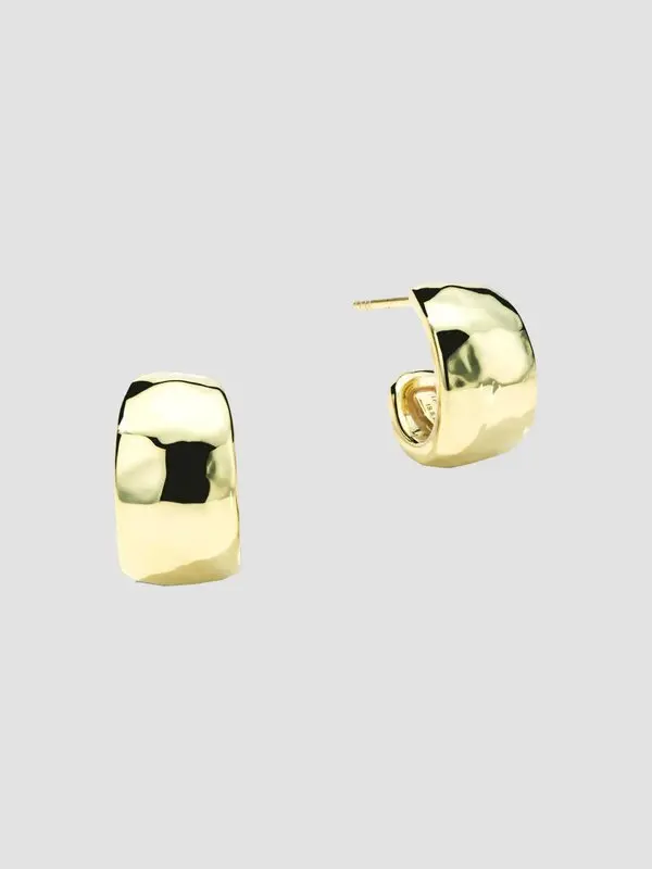 Ippolita E. F. 18k Gold Hammered Huggie Hoops