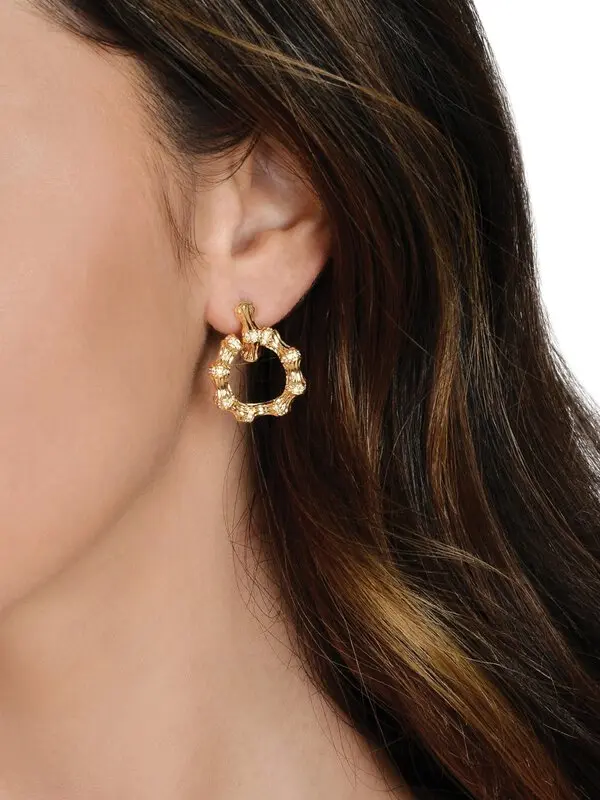 ANABEL ARAM 18k -plated & Cubic Zirconia Double Doorknocker Earrings