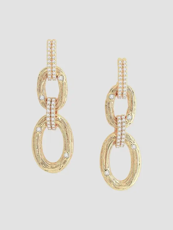 ANABEL ARAM Enchanted Forest 18k -plated & Cubic Zirconia Chain Earrings