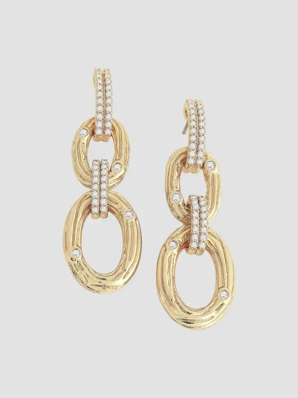 ANABEL ARAM Enchanted Forest 18k -plated & Cubic Zirconia Chain Earrings
