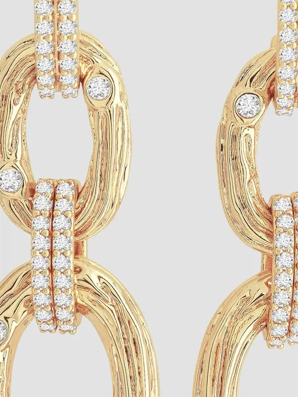 ANABEL ARAM Enchanted Forest 18k -plated & Cubic Zirconia Chain Earrings