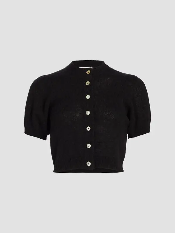 DÔEN Anisa Crop Cardigan - Black