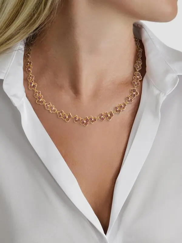 ANABEL ARAM Orchid 18k Gold-plated & Cubic Zirconia Necklace