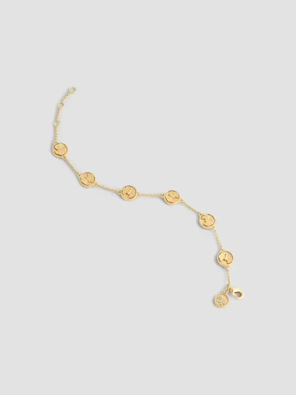 ANABEL ARAM 18k -plated Butterfly Coin Bracelet/6