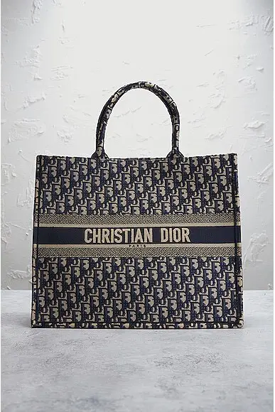 Dior Book Tote In Navy