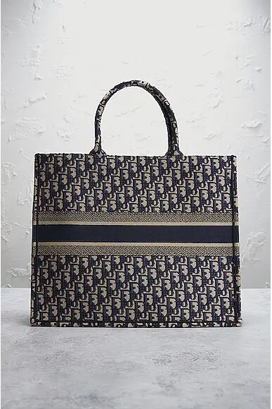 Dior Book Tote In Navy