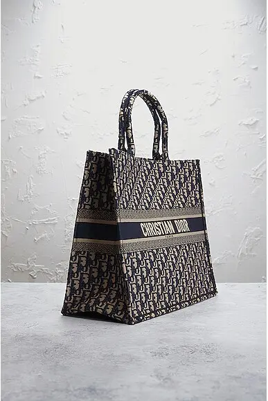 Dior Book Tote In Navy