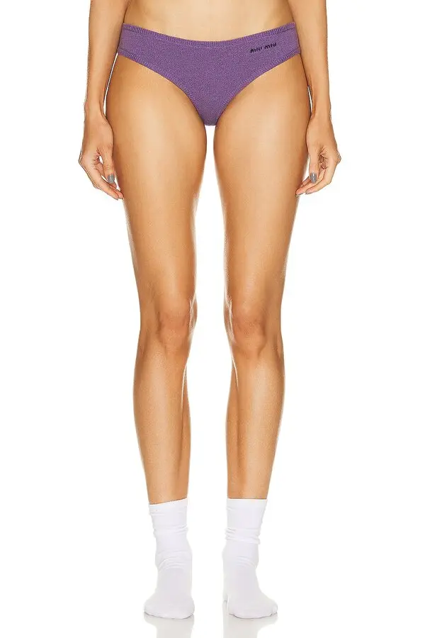 Miu Miu Mini Logo Underwear In Purple - Malva