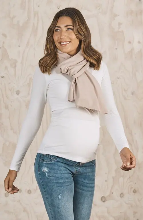 ANGEL MATERNITY Luxury Moozie Maternity/nursing Wrap - Nude