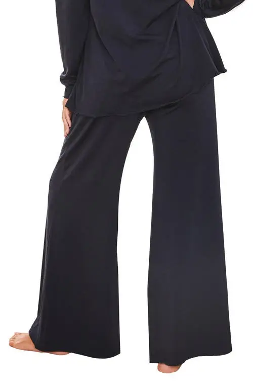 ANGEL MATERNITY Debra Wide Leg Maternity Pants - Navy