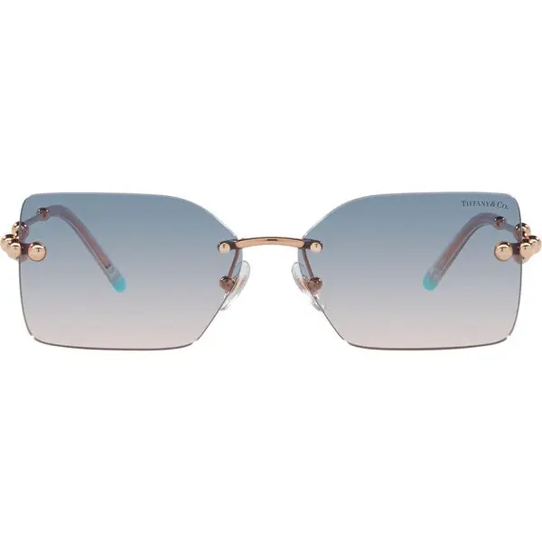 Tiffany & Co. 59mm Rectangular Sunglasses - Rose Gold