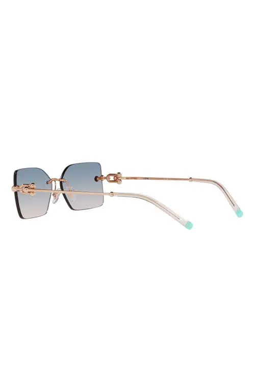 Tiffany & Co. 59mm Rectangular Sunglasses - Rose Gold