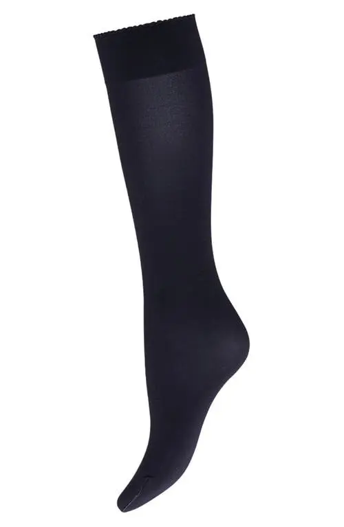Wolford Velvet De Luxe Knee High Socks - Admiral