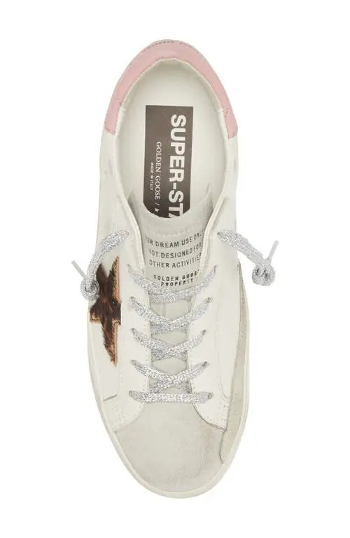 GOLDEN GOOSE Super-star Low Top Sneaker - White/leopard