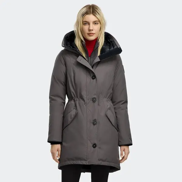 Canada Goose Rossclair Mid-length Hooded Parka - Coastal Grey