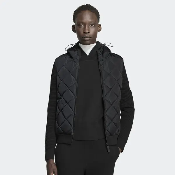 Canada Goose Hybridge Quilted Knit Hoodie - Black