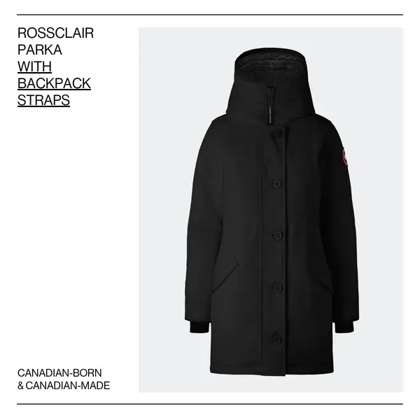 Canada Goose Rossclair Mid-length Parka - Black