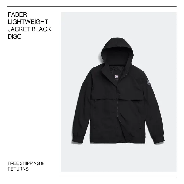 Canada Goose Faber Lightweight Hooded Jacket - Black