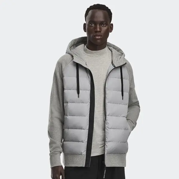 Canada Goose Hybridge Huron Full Zip Hoodie - Stone Heather