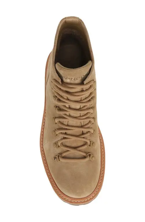 Mens Vince Safi Beige Leather‎ Lace Up Comfort Casual Combat 