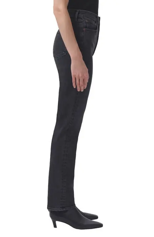 AGOLDE High Rise Stovepipe Jeans - Metal